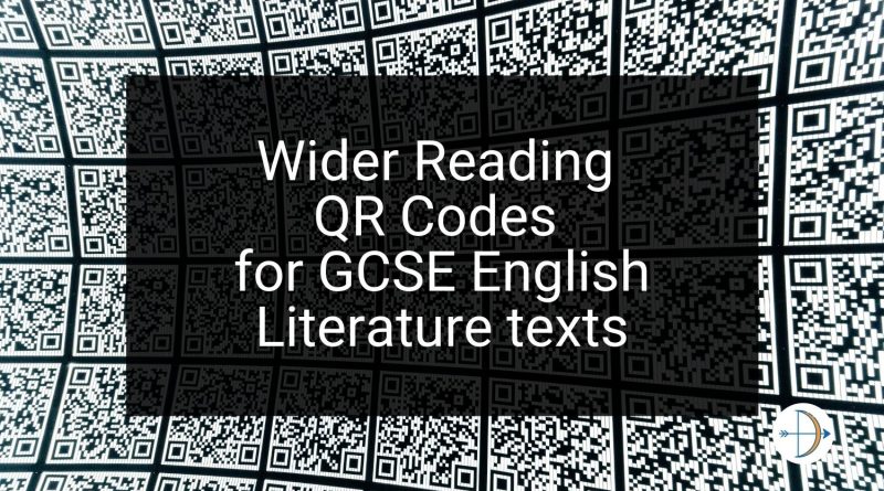 Wider Reading QR Codes for GCSE English Literature Texts | KS4 Teaching Resource